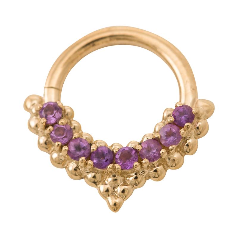 Mist Continuous Ring with Gemstones 3/8"