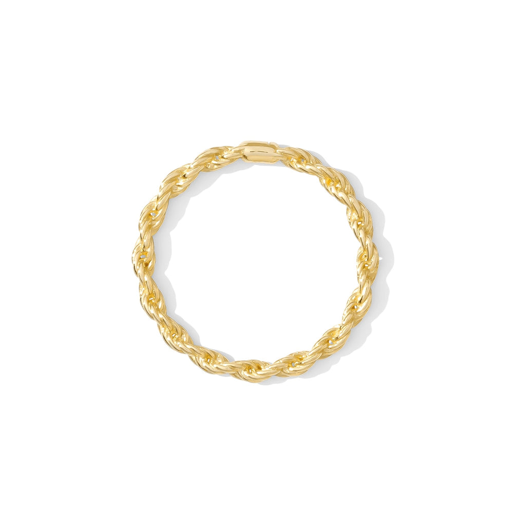 Rope Finger Ring Solid 14k